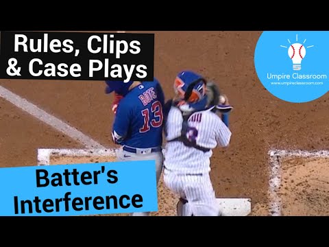Batter's Interference - Rules, Clips, and Case Plays
