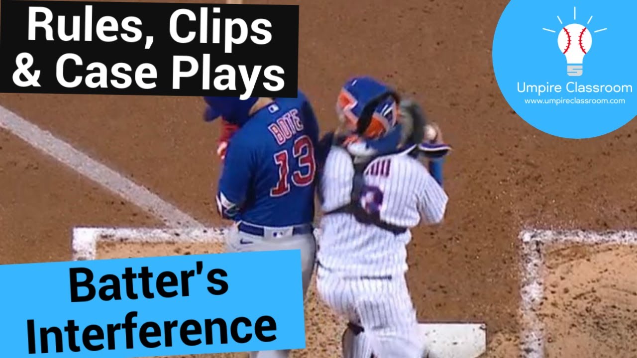 Batter's Interference - Rules, Clips, and Case Plays
