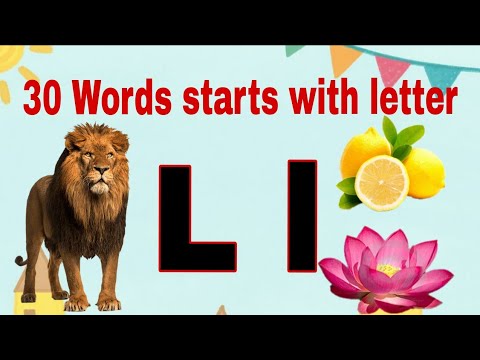 30 Words Starts With Letter L | 30 L letter Words for kids