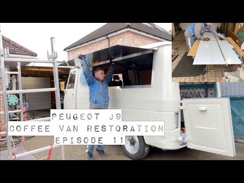 Peugeot J9 Coffee Van Restoration episode 11, Fabricating The Serving Hatch.