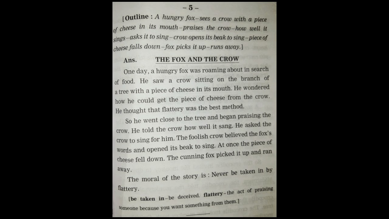 Story Writing |The Fox And The Crow |  English Writing Skills | Let's Learn Grammar