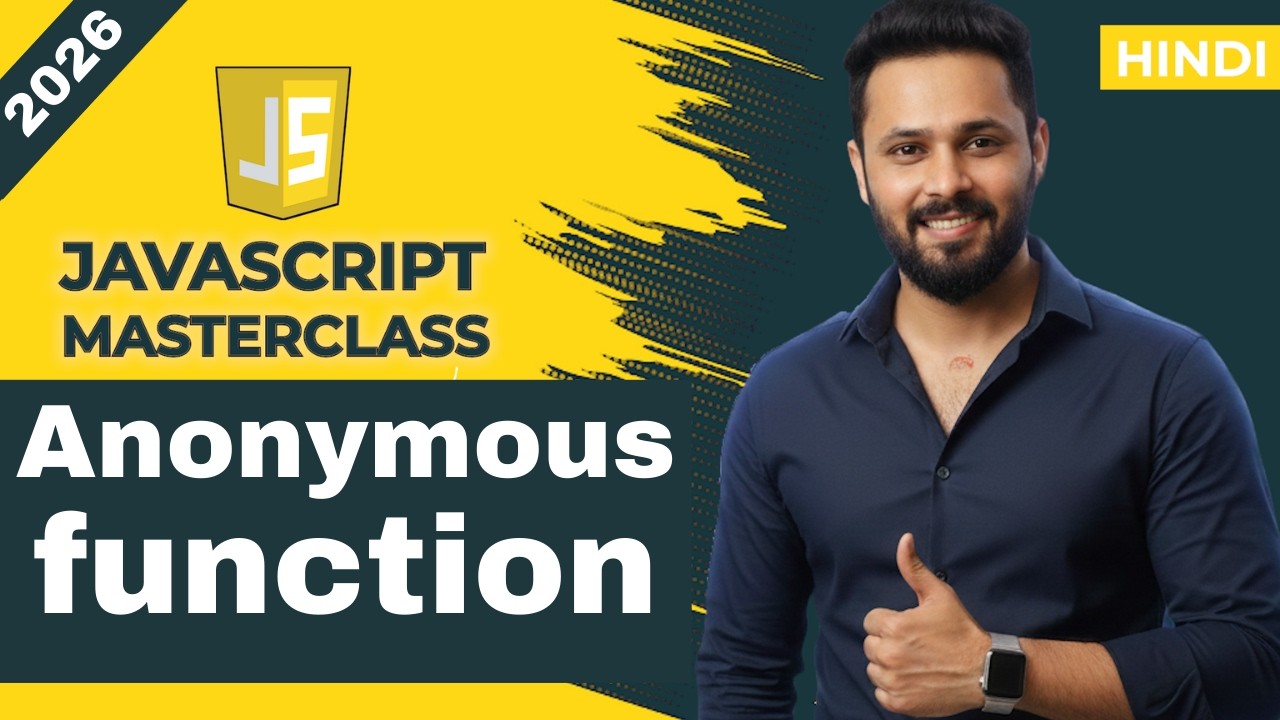 JavaScript Tutorial in Hindi #36 Anonymous Functions in JavaScript #javascript