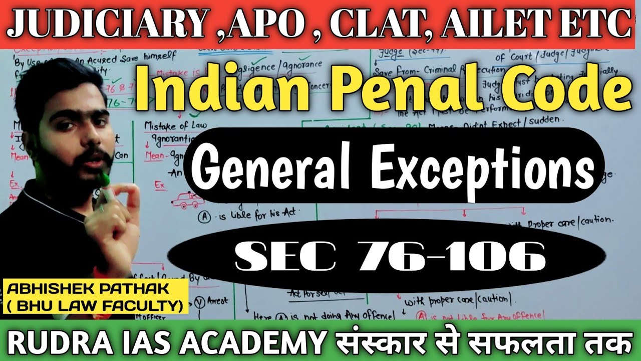 General Defences IPC | Section 76-106 IPC | Chapter 4 IPC। Indian Penal Code : General Exceptions