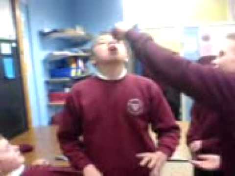 elliot eating chillis in prestatyn high school