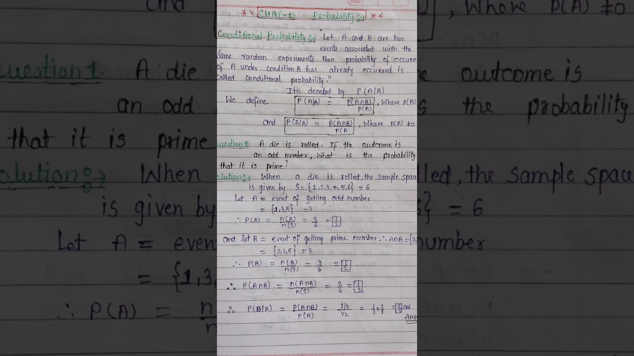Conditional probability