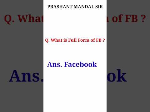 what is full form of YT & FB ? #FB #yt #facebook #youtubestudio | Mandal Study