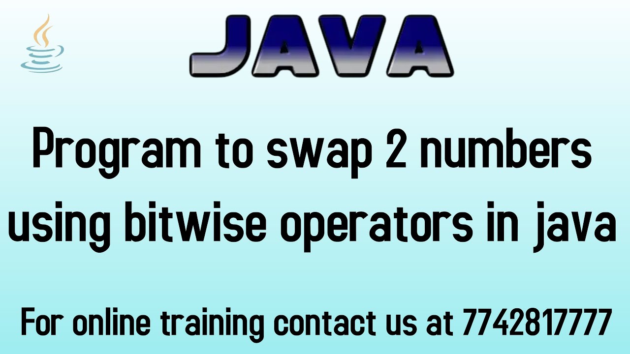 program to swap two numbers using bitwise operator | swapping using function in java