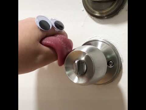 Mr Handsy licks your doorknob