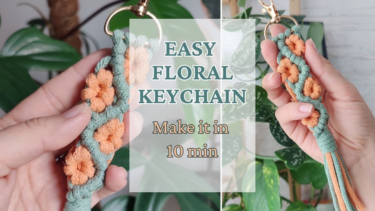 How to Make a Macrame Flower Keychain | Beginner-Friendly Tutorial