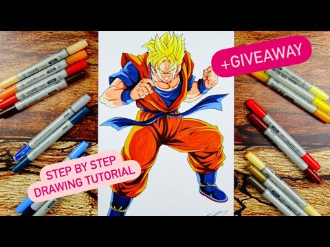 How to draw Gohan Full Body – I'm Youtuber – Follow my videos to learn ...