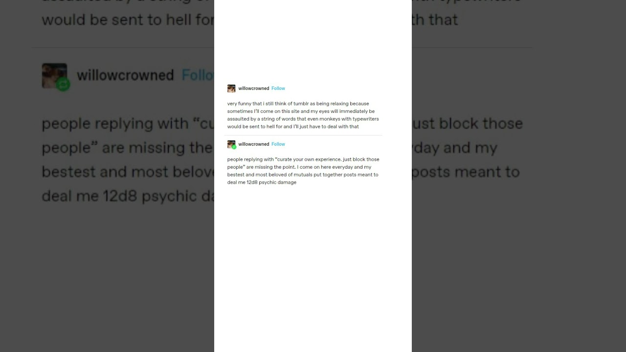 I Find Tumblr Relaxing