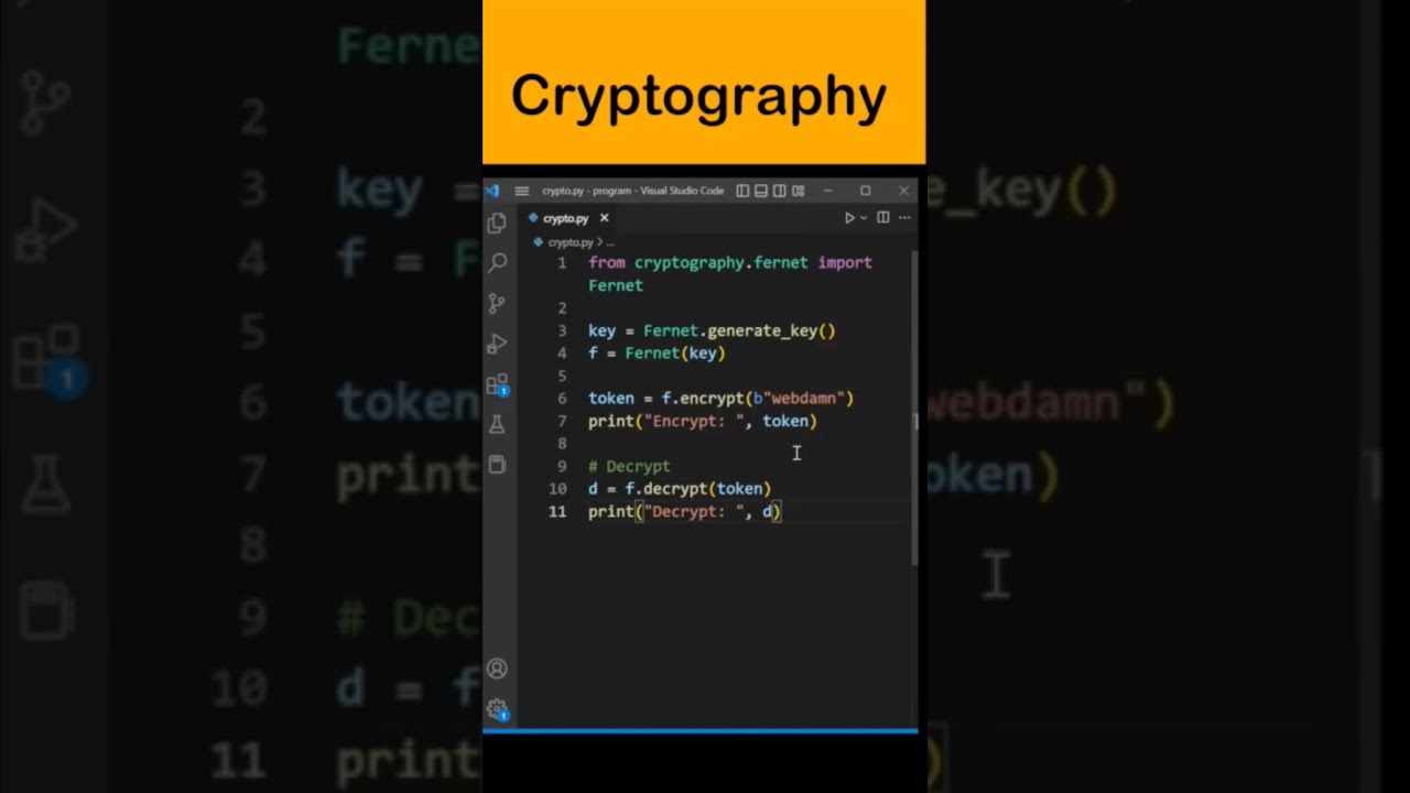 Cryptography With Python!   #shorts #python #coding #programming