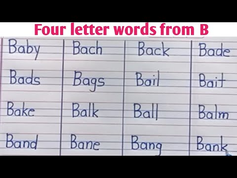 4 letter words from B ✍️Part 1 | Words that start with B | toddler learning Alphabets 🧸🧸
