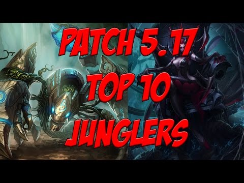 Top 10 BEST Junglers for Solo Q - Patch 5.17 - League of Legends