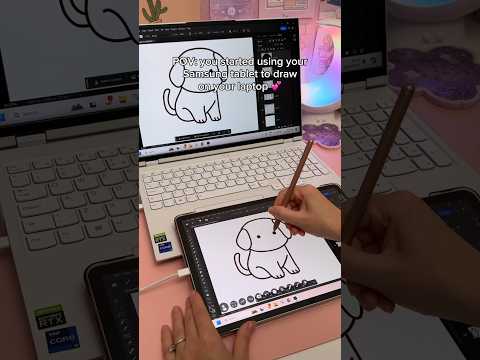 Digital drawing ???? Samsung tablet + laptop | digital art | galaxy tab S9+ | photoshop drawing tablet