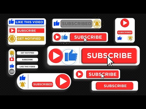 Youtube subscribe button Transparent background, alpha channel | packages