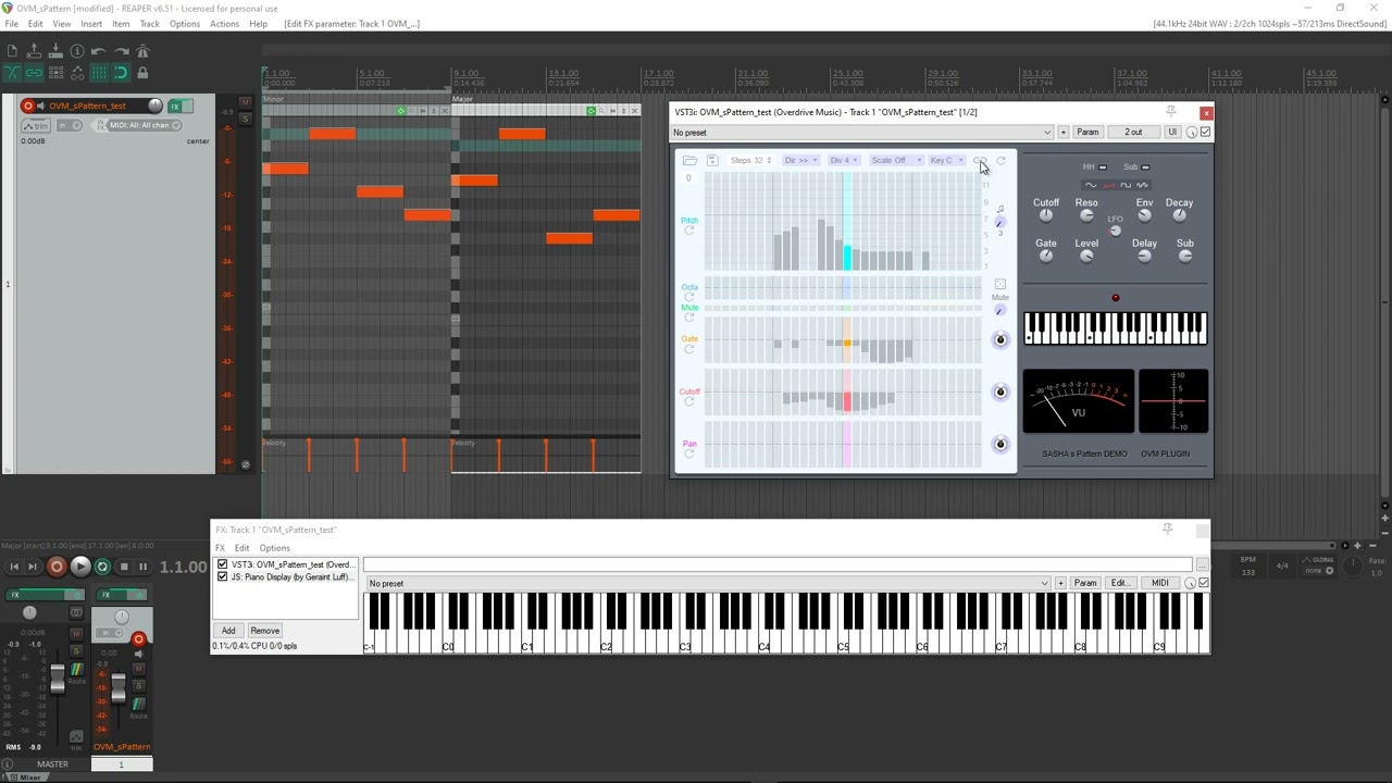 sPattern Demo - SYNTHEDIT - Sequencer module