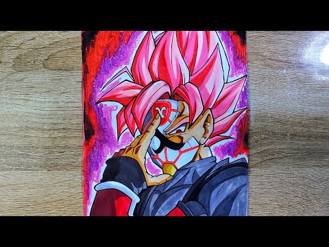How to Draw Goku black crimson masked Saiyan 🔥 | Step by step drawing tutorial [Dragonball]