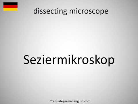 How to say dissecting microscope in German? (Seziermikroskop)