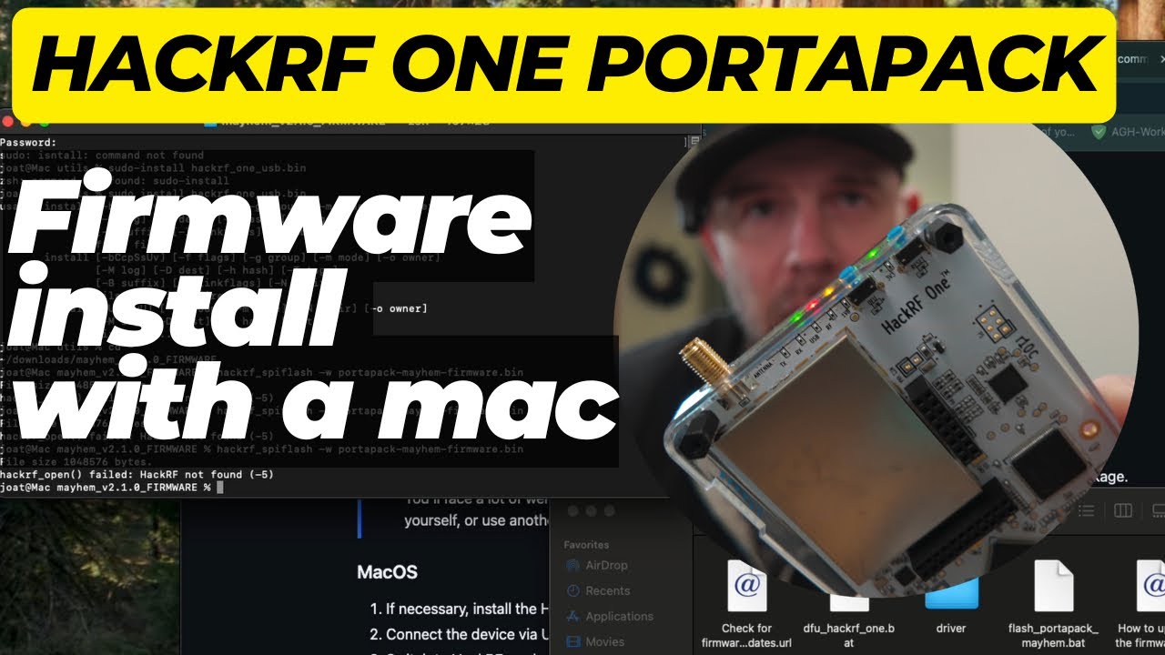 HackRF One Updating Firmware with A Mac