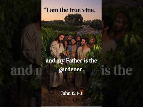 I Am the True Vine – Stay Connected to Bear Fruit! | John 15:1–3 #shorts #bibleshorts #jesus
