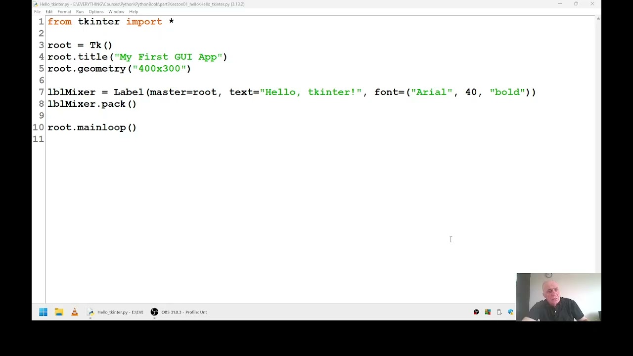 1. GUI Apps with Python - Hello, tkinter!