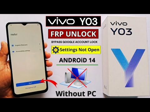 ViVo Y03 Frp Bypass/Unlock - Settings Not Open | ViVo Android 14 Google Account Bypass - Without PC