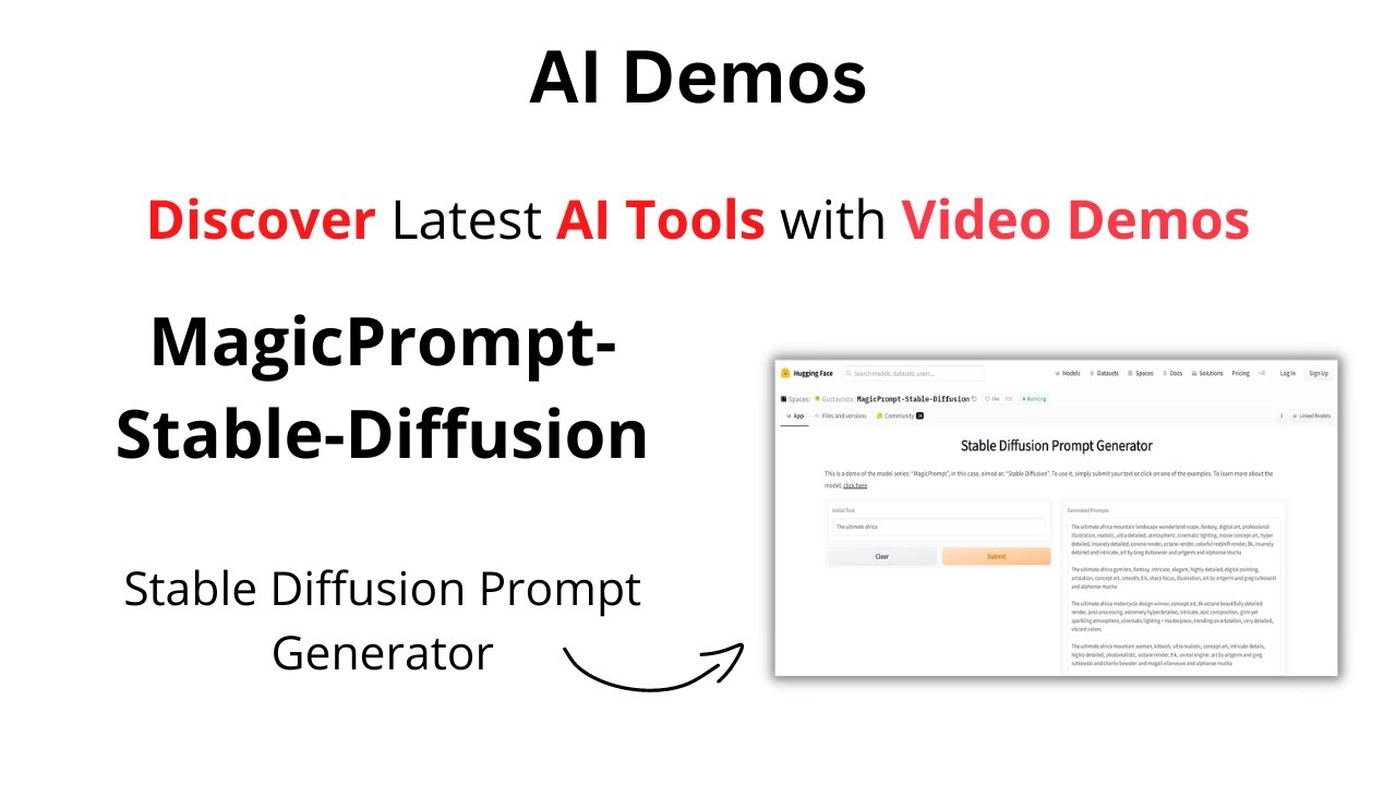 AI Demos | Create Prompts Quickly and Easily with MagicPrompt-Stable-Diffusion |MagicPrompt Demo