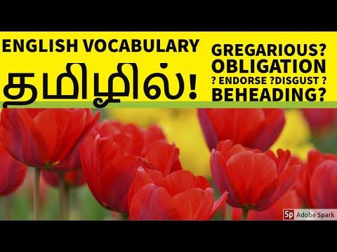 Vocabulary / Spoken English in Tamil / Enhance English Vocabulary /# Day 22