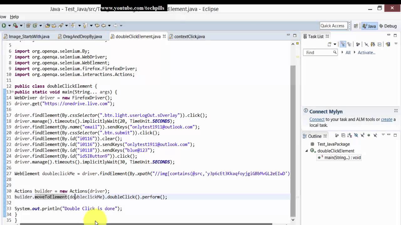 Selenium with JAVA - DoubleClick on WebElement