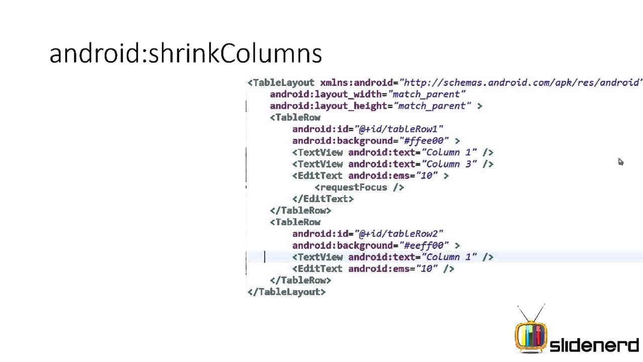 64 Android Table Layout  android stretchColumns and android shrinkColumns HD