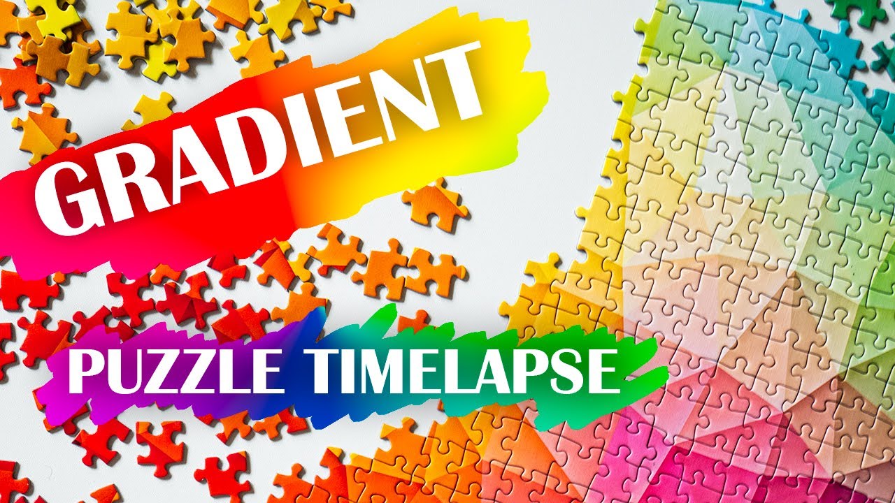 Gradient jigsaw puzzle timelapse - 1000 pieces