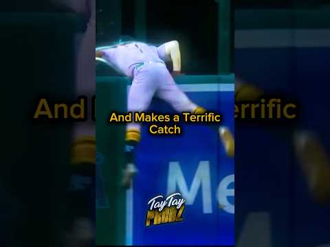 Denzel Clarke makes the catch of the year so far @MLB #shorts #shortvideo #viral