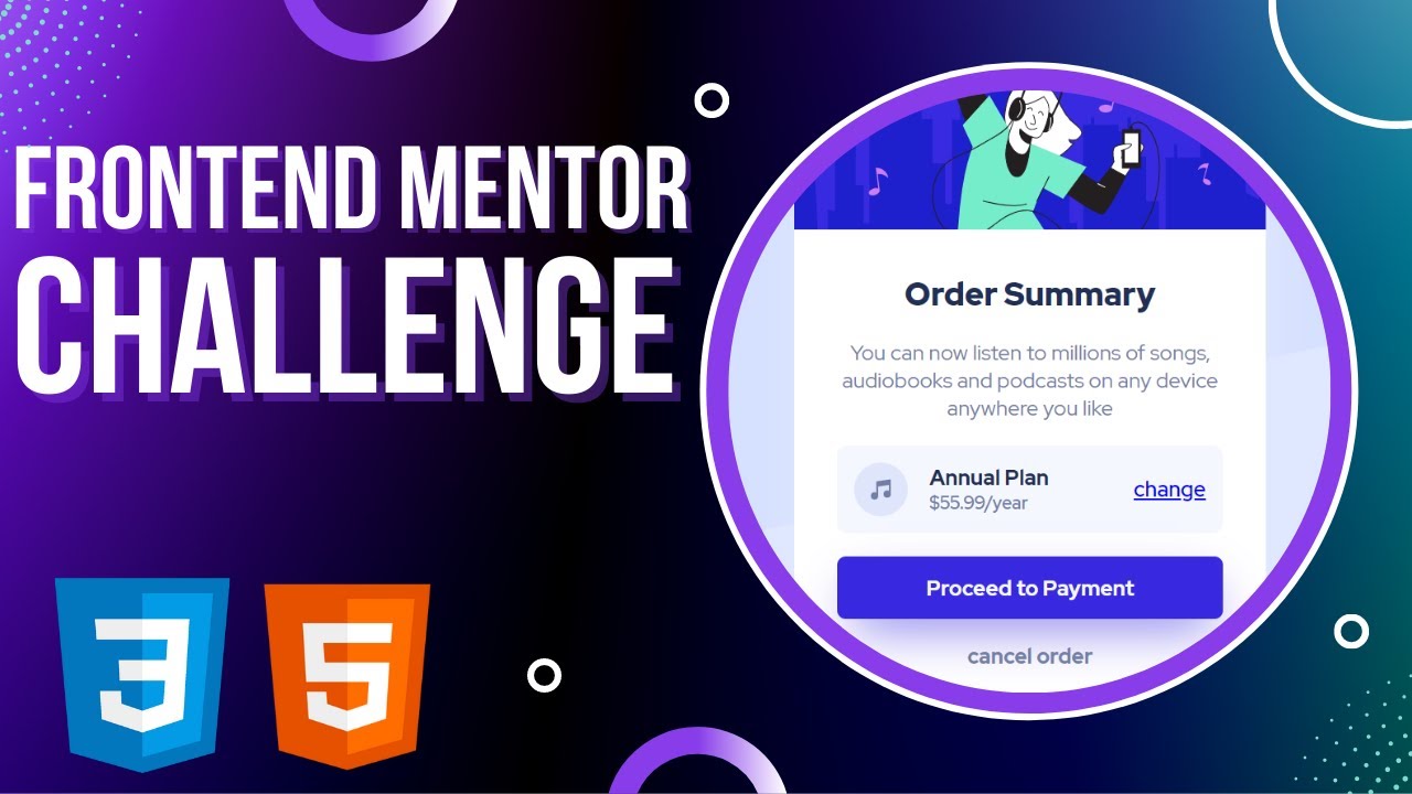 Order summary card component with HTML and CSS | Frontend mentor challenge