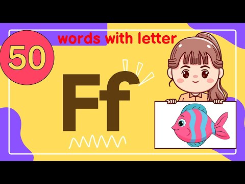 Words with letter f| ABC Alphabets | ABC words | 50 words with letter F | Learn vocabulary|Preschool