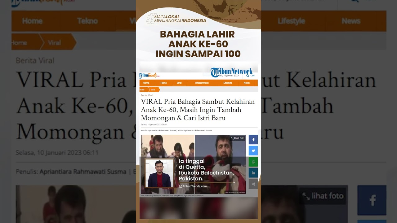 Viral Kisah Pria Pakistan Bahagia dengan Kelahiran Anak Ke-60, Ingin ... Viral Kisah Pria Pakistan Bahagia dengan Kelahiran Anak Ke-60, Ingin ...