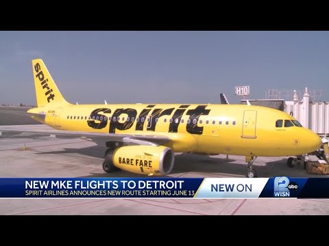 Spirit Airlines adds nonstop flights to Detroit out of Milwaukee