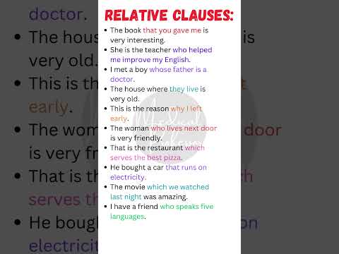 📚 Relative Clauses in English | Learn with 10 Easy Examples! ✅