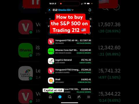 How to buy the S&P 500 on Trading 212 πΊπΈπ