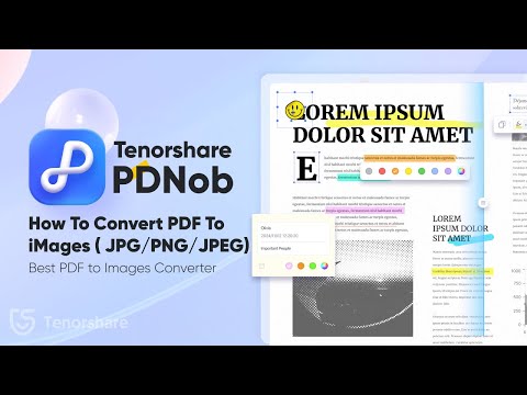 How to Convert PDF to Images (JPG/JPEG/PNG) – Best PDF to Images Converter | Tenorshare PDNob