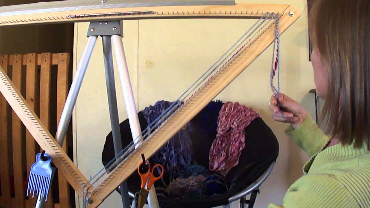 Triangle Loom Cut Strand Weaving