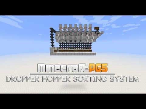 Dropper Hopper Sorting System - 100% working & stackable Minecraft Project