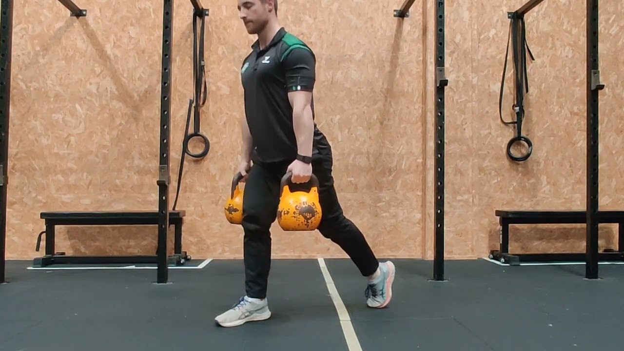 Double Kettlebell  Suitcase Split Squat (Level 5)