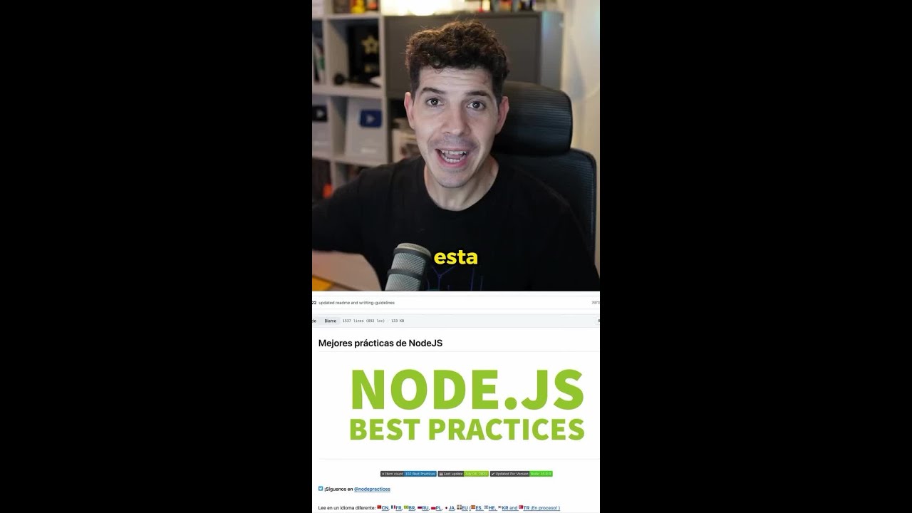 Este repositorio es oro puro y está en Español ¡Las mejores prácticas para programar en Node.js!