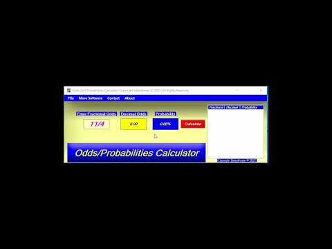 Odds and probabilities calculator