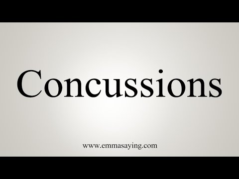 How To Say Concussions
