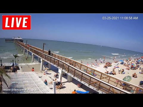Florida Live Beach Cam on Fort Myers Beach Pier at Pierside Bar and Grill