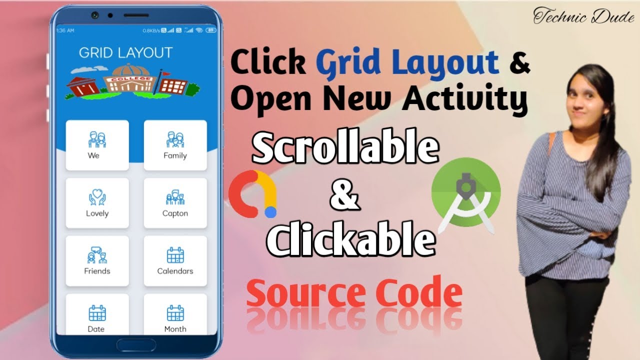 How to Create Grid Layout and CardView  Layout in Android Studio