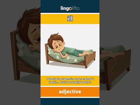 🇬🇧 Ill Meaning : Flash Card : Learn English Vocabulary