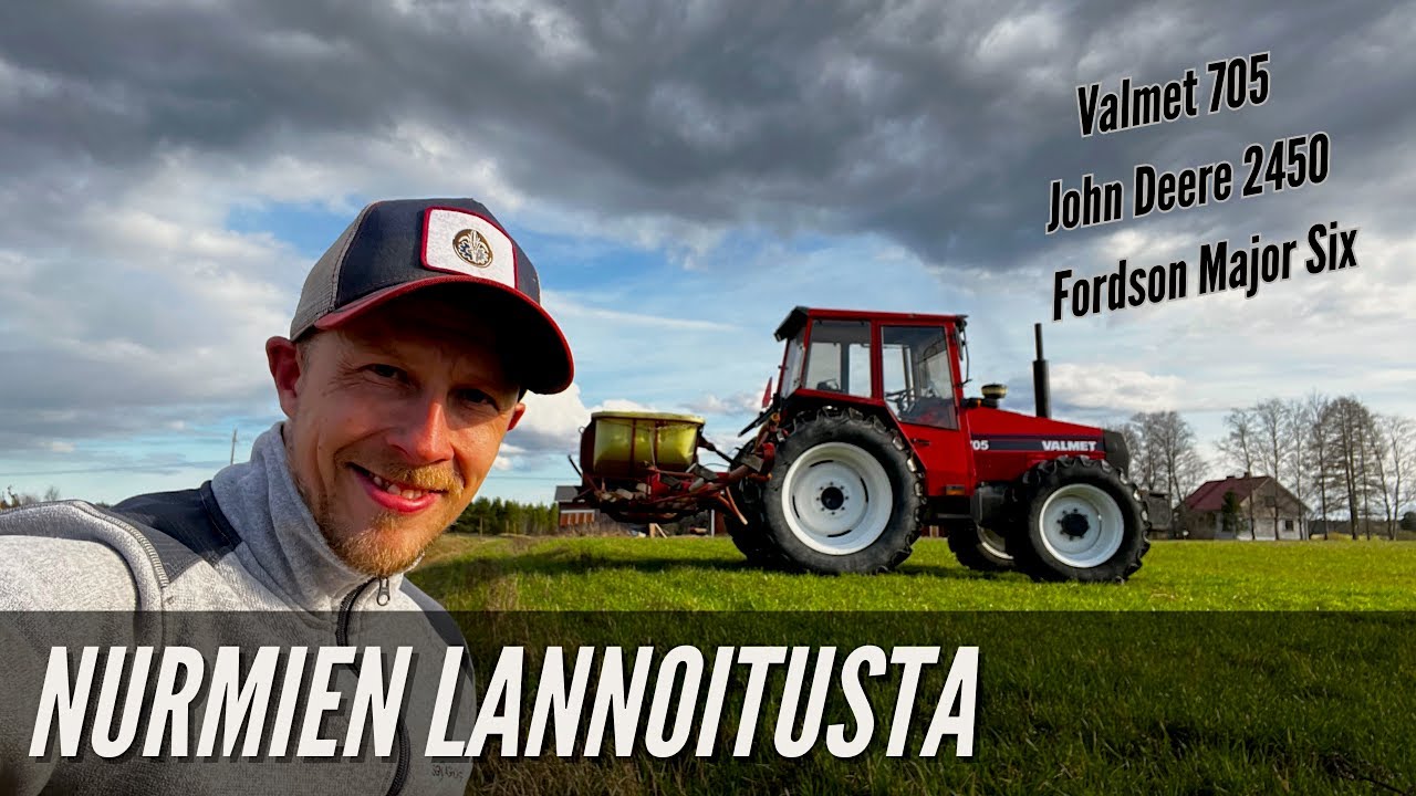 Valmetilla nurmien lannoitusta